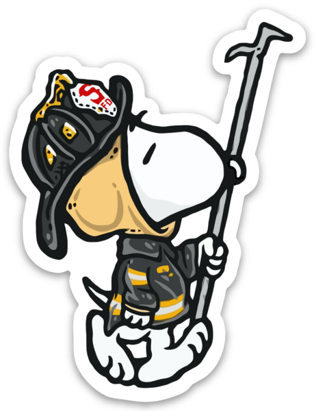 Firefighter Snoopy Decal – StationShirts